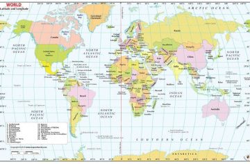 Latest world map and map of 6 continents 2026