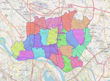 Hanoi map and new Hanoi district map 2026