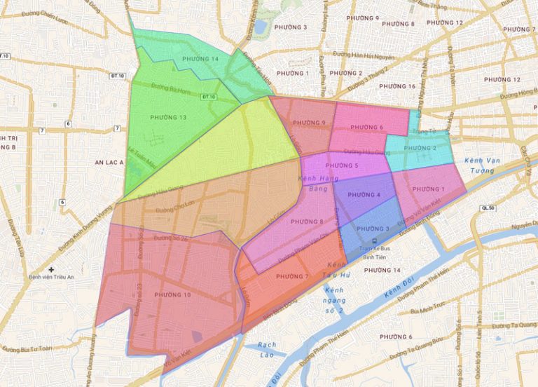 Administrative map of Ho Chi Minh City and 22 districts [Latest]