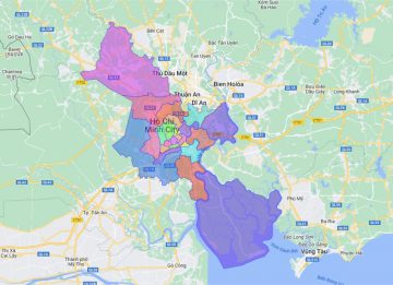 Administrative map of Ho Chi Minh City and 22 districts [Latest]