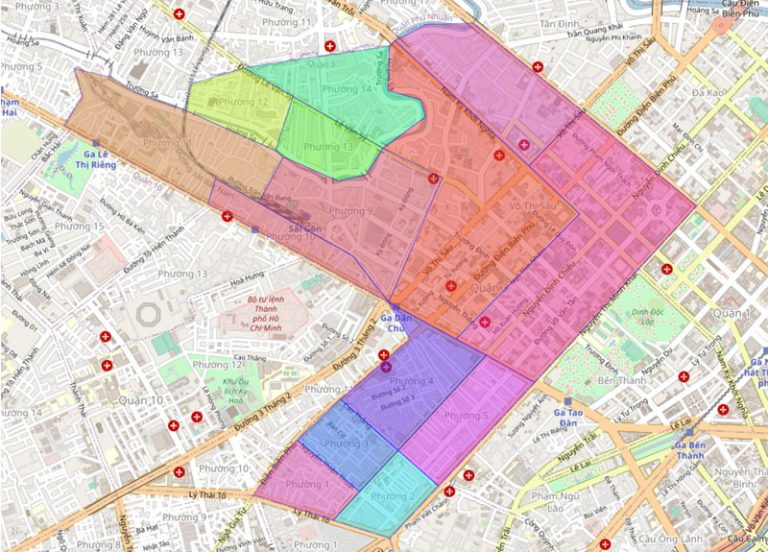 Administrative map of Ho Chi Minh City and 22 districts [Latest]