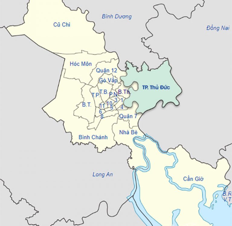 Bản đồ Thành Phố Thủ Đức chi tiết [Cập nhật mới nhất]