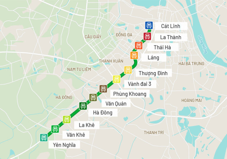 Bản đồ quy hoạch các tuyến Metro Hà Nội chi tiết nhất