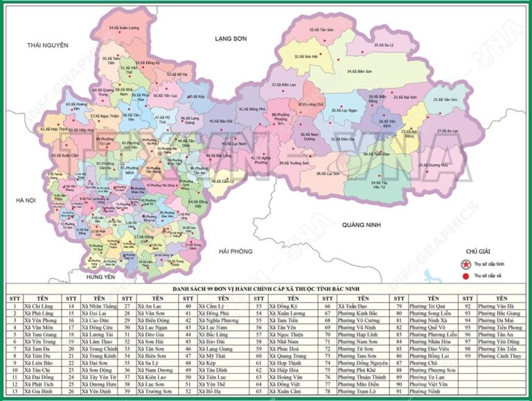 Bản đồ miền Bắc Việt Nam trước và sau sáp nhập khổ lớn - Maison Office